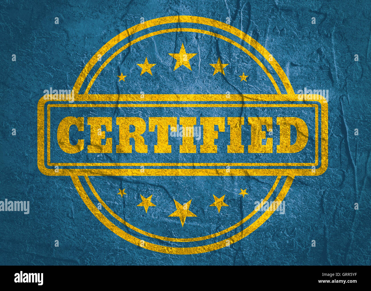 Stamp with certified text over grunge background Stock Photo - Alamy