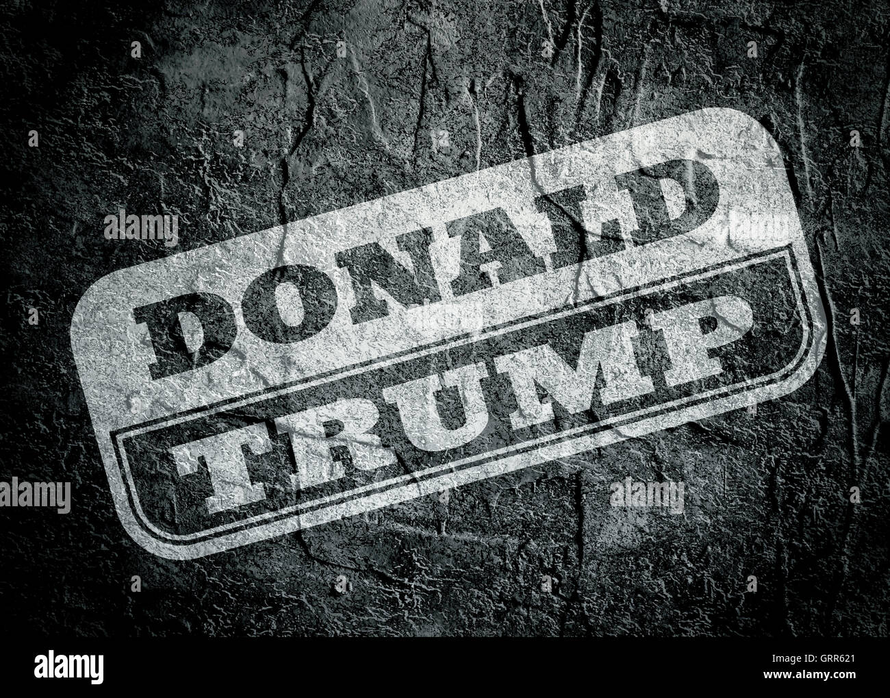 Stamp with Donald Trump text over grunge background Stock Photo - Alamy