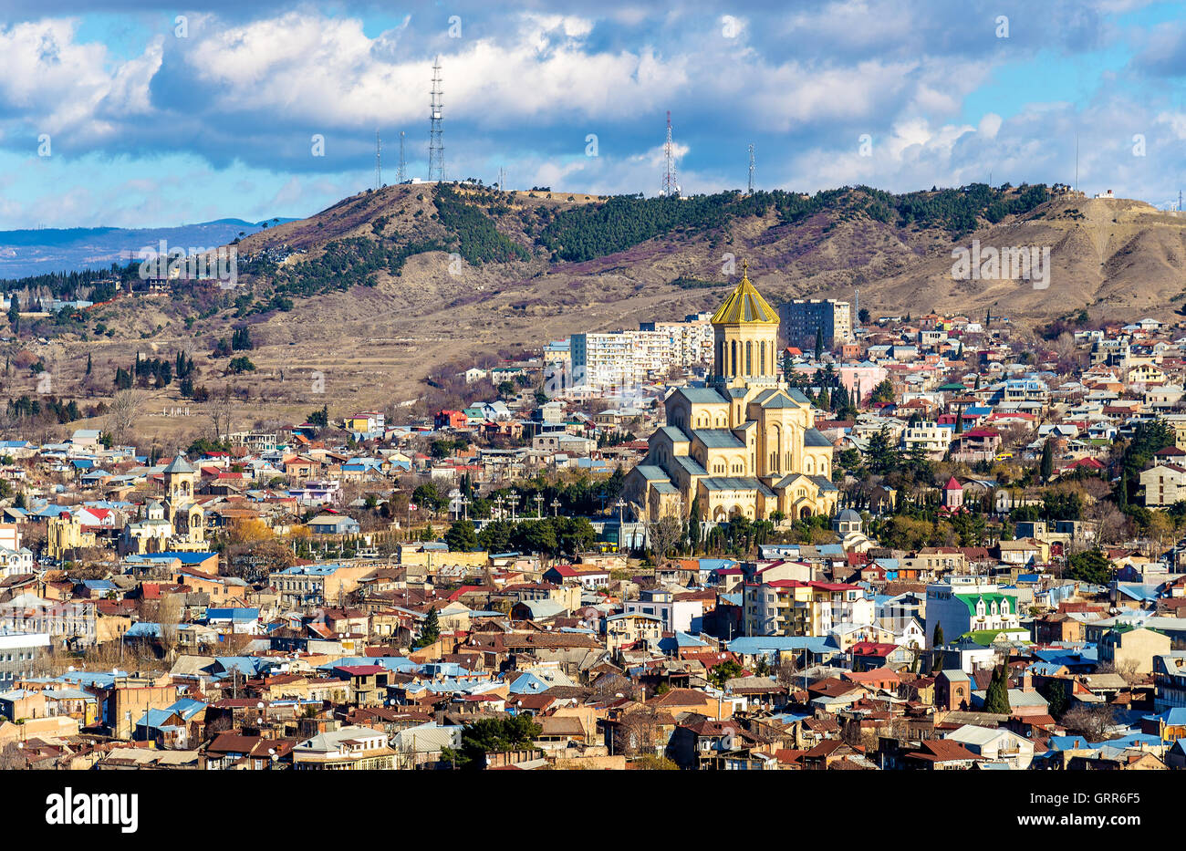 View of Sameba cathedral in Tbilisi Stock Photo - Alamy