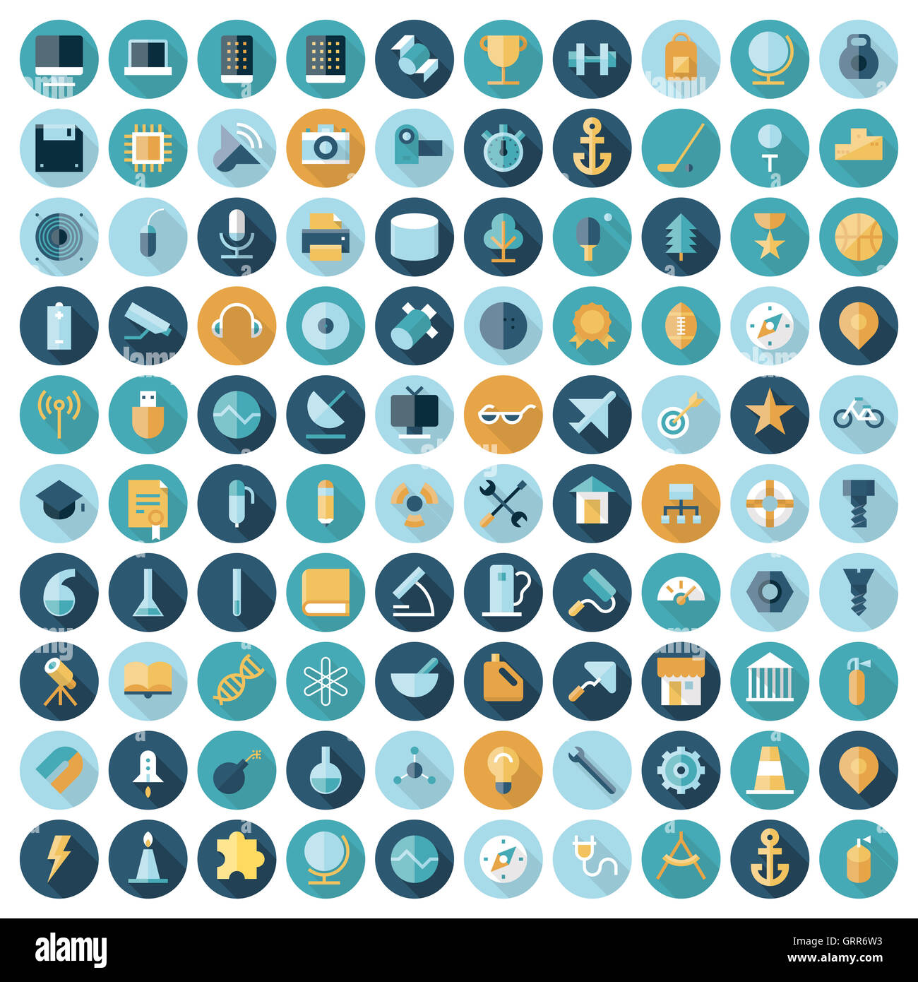 Flat design icons for Stock Photo - Alamy