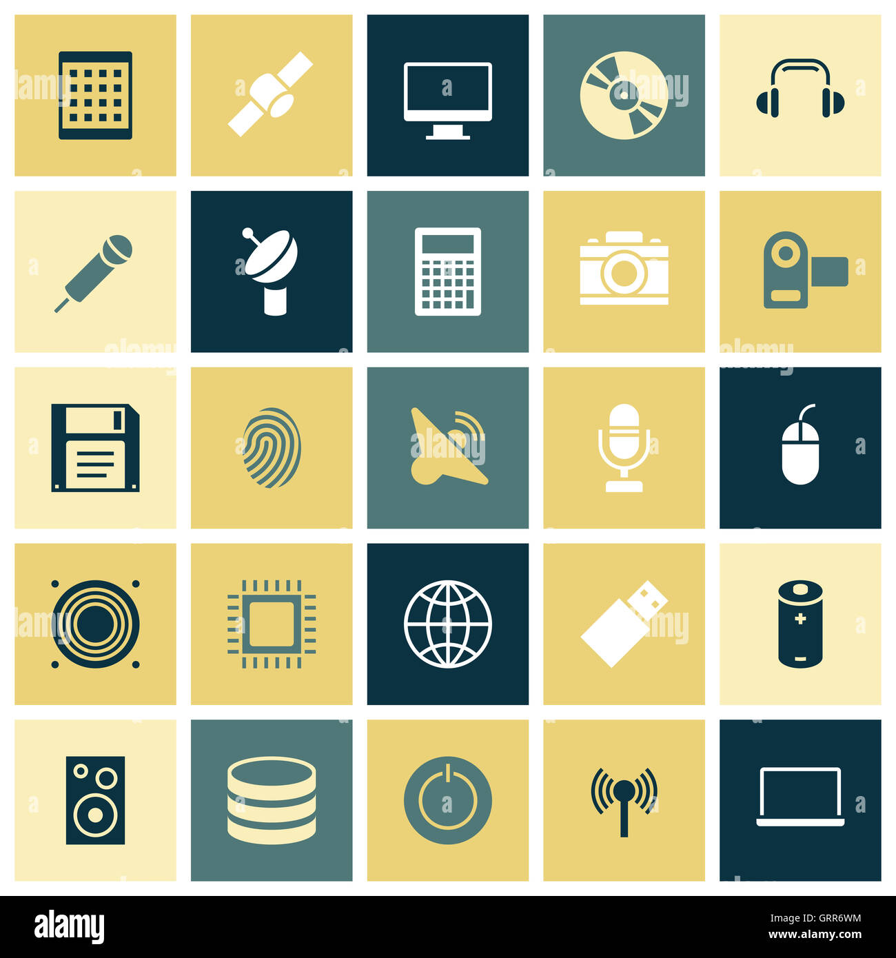 Audio speakers icon flat design hi-res stock photography and images - Alamy