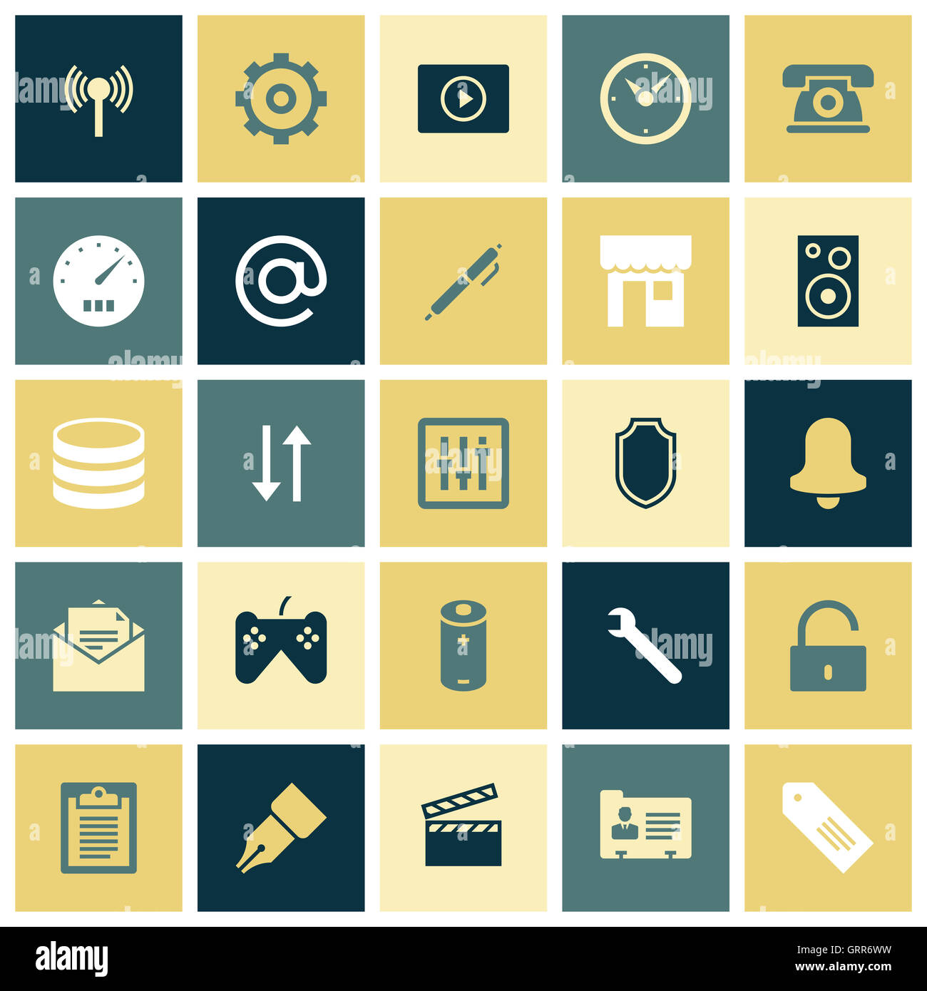 Flat design icons for user interface Stock Photo - Alamy