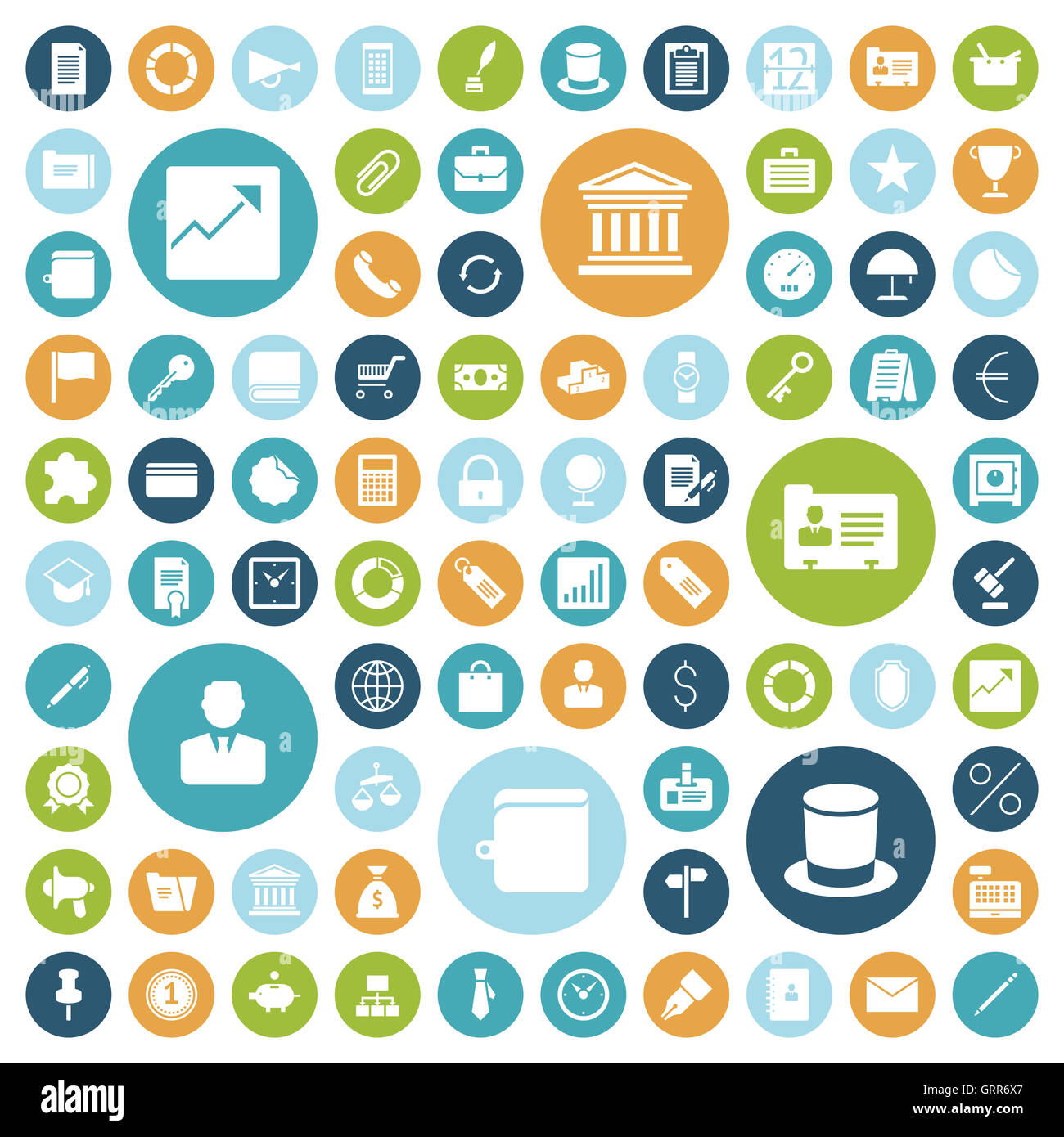 Success flat icons long Cut Out Stock Images & Pictures - Alamy