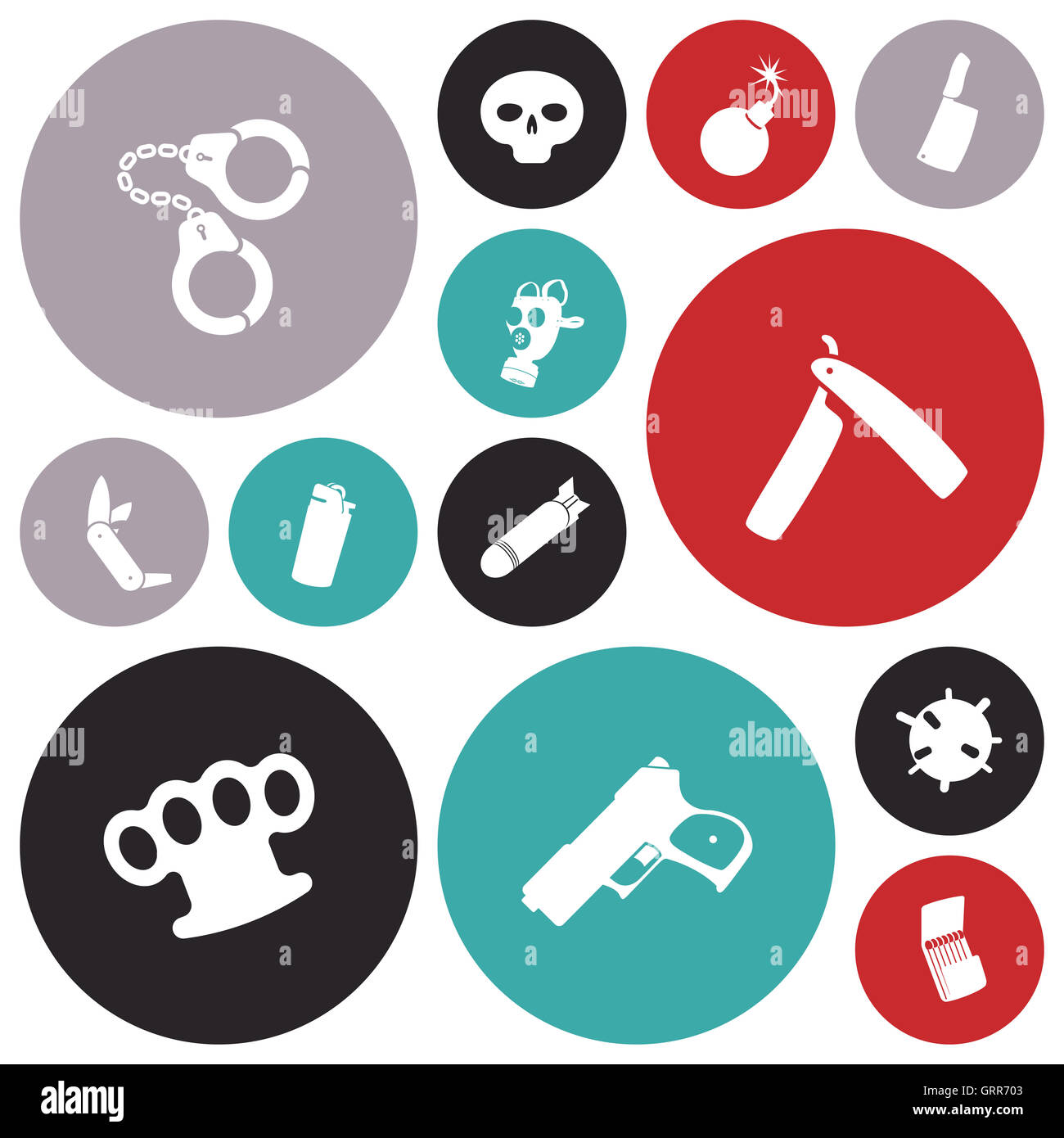 Flat design miscellaneous icons Stock Photo - Alamy