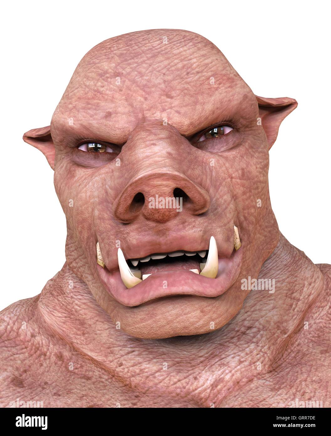 Illustration Of A Monster Isolated on White Stock Photo - Alamy