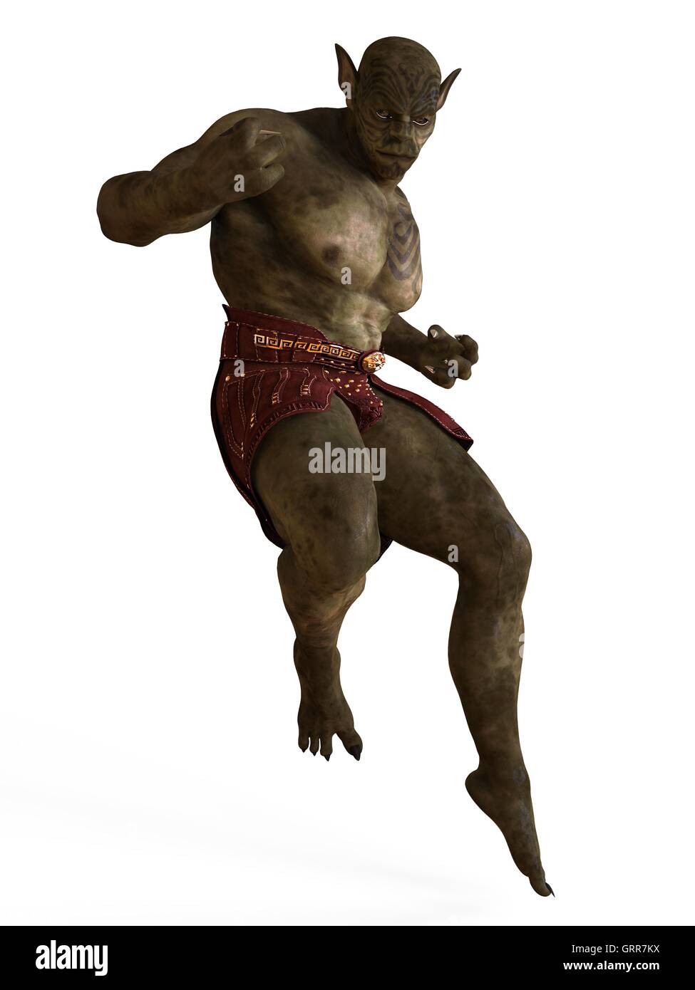 Illustration Of A Monster Isolated on White Stock Photo - Alamy