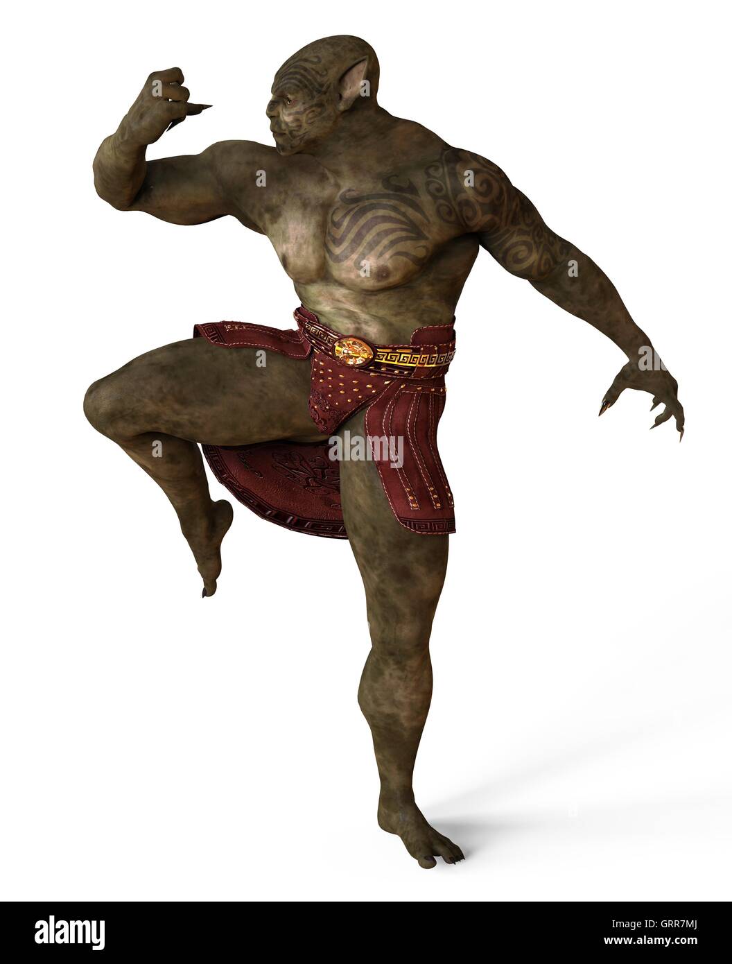 Illustration Of A Monster Isolated on White Stock Photo - Alamy