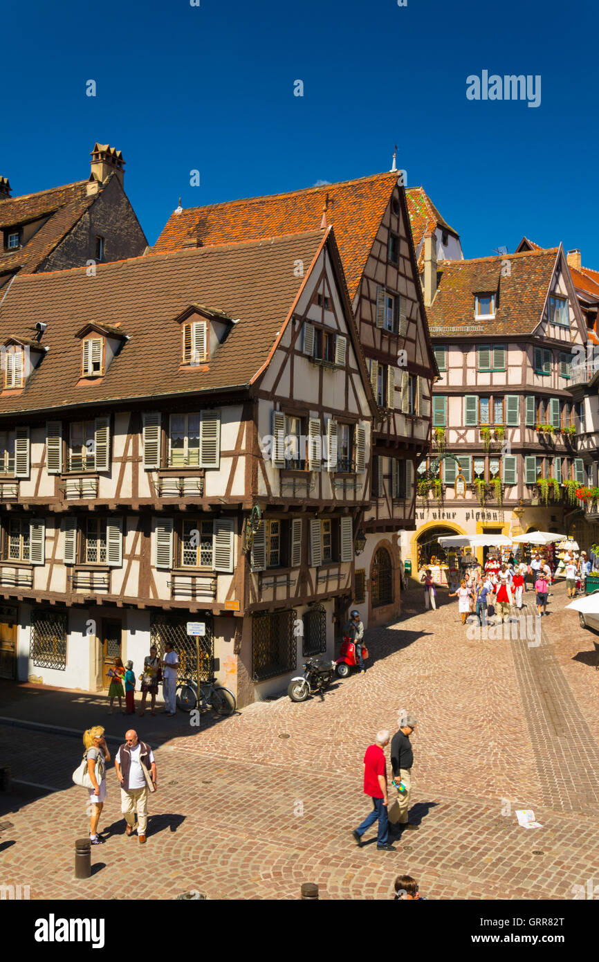 France, Haut-Rhin (68), Colmar town, Marchands street Stock Photo - Alamy