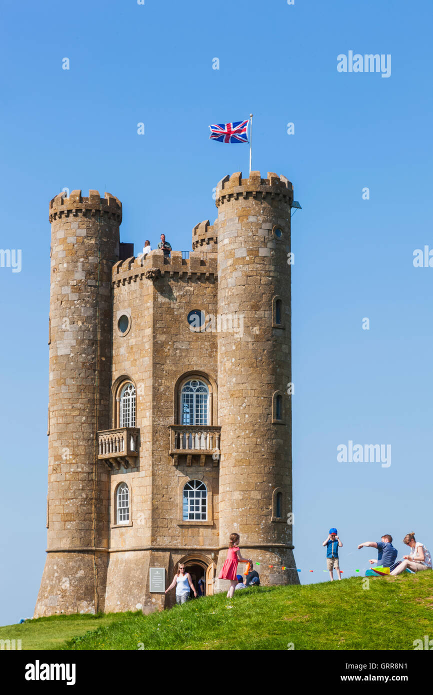 England, Worcestershire, Cotswolds, Broadway, Broadway Tower Stock ...