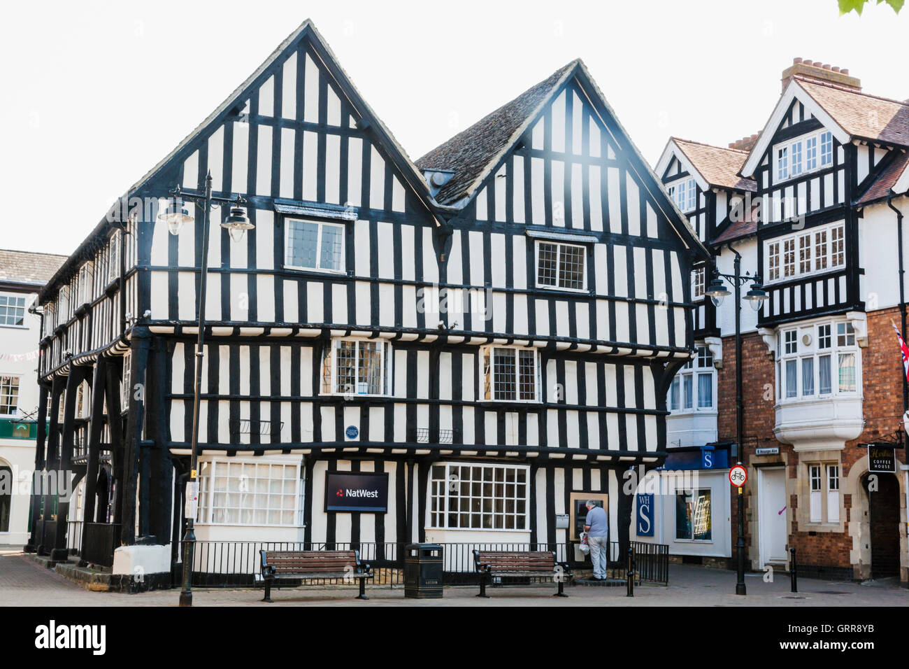 England, Worcestershire, Cotswolds, Evesham, Town Centre Stock Photo ...