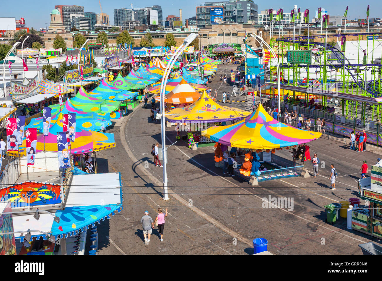 Amusement Park at and midway The Canadian National Exhibition in ...