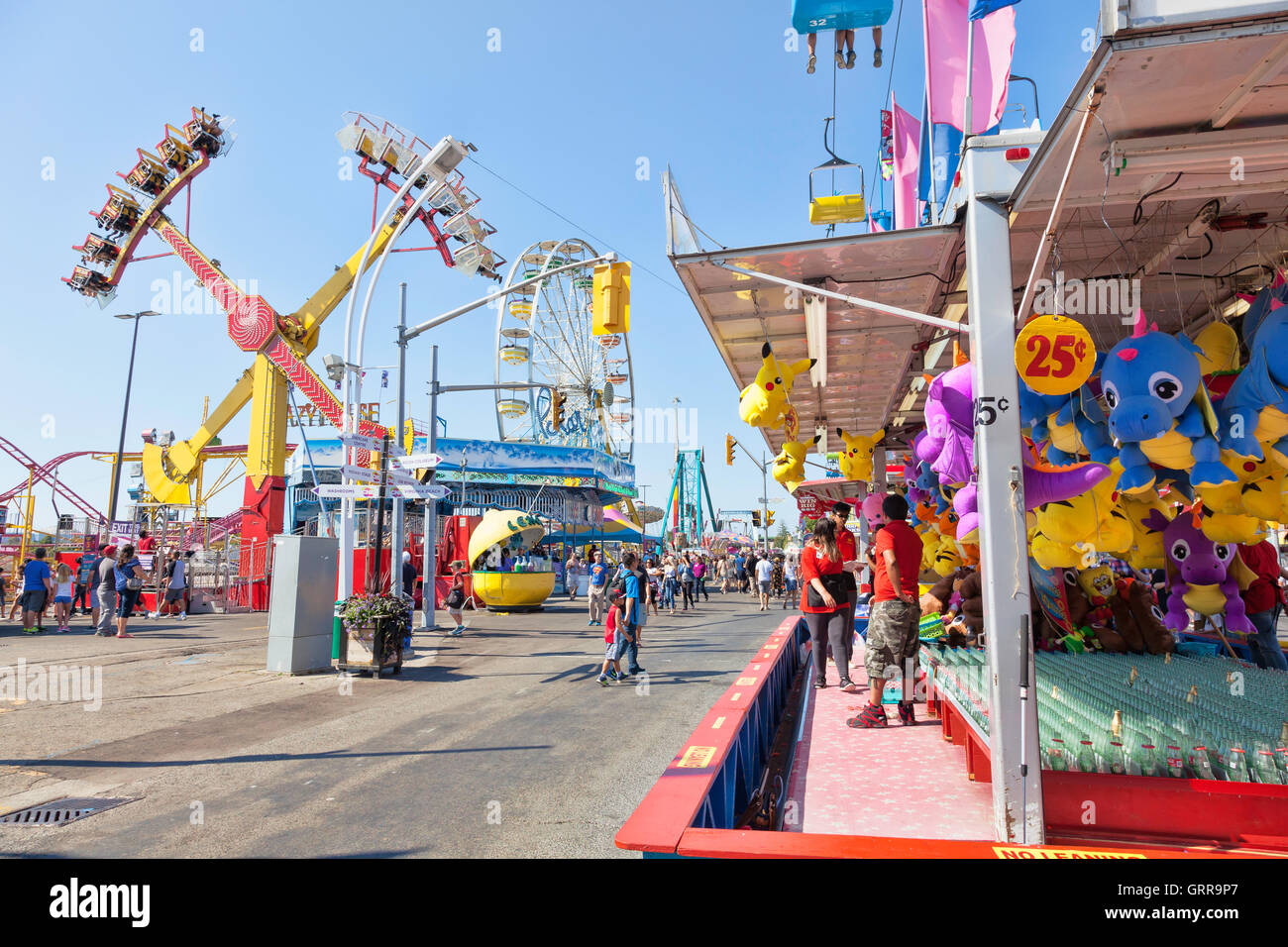 Amusement Park at and midway The Canadian National Exhibition in ...