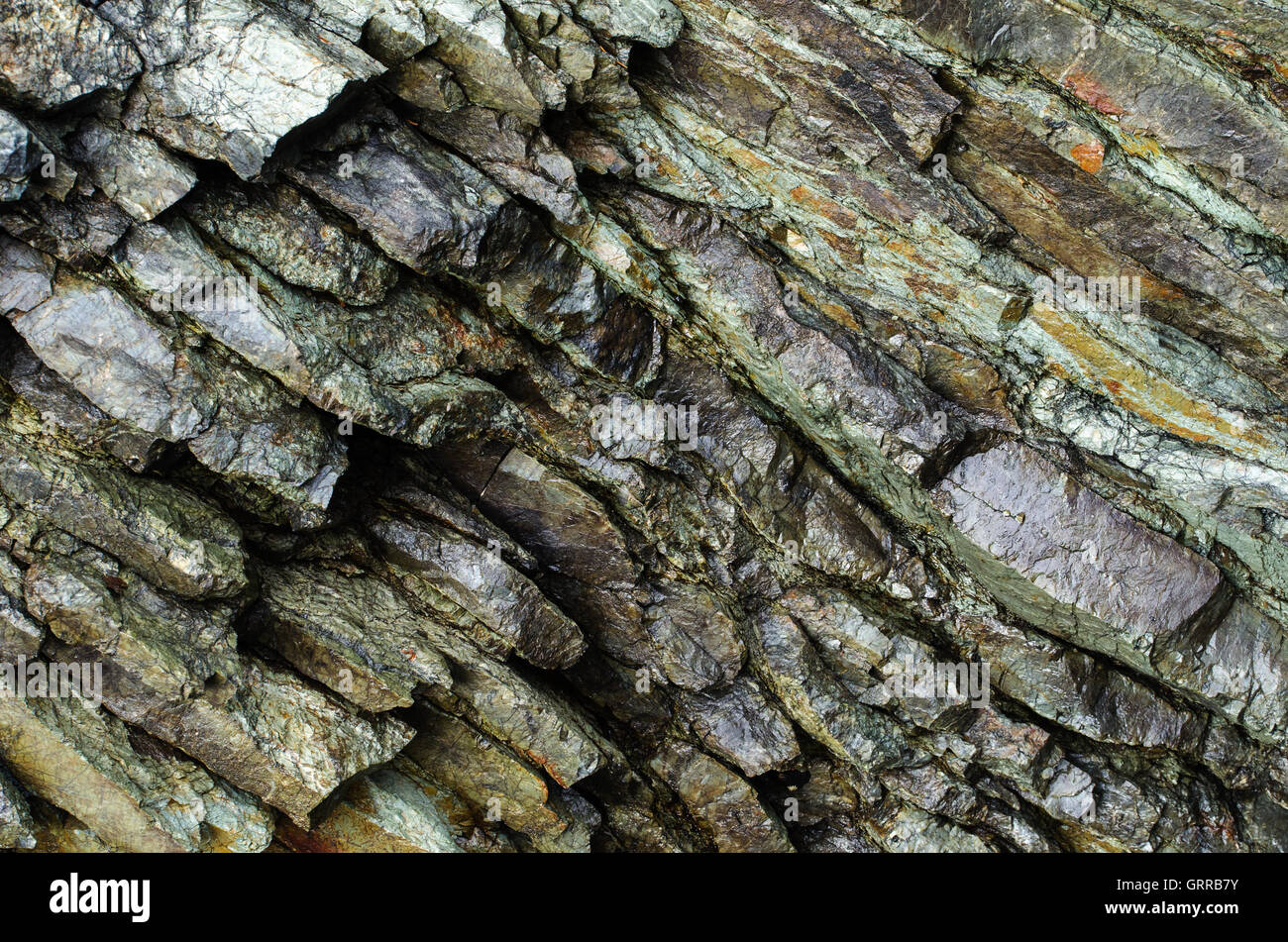 Layers of gray rock provide a unique texture Stock Photo - Alamy