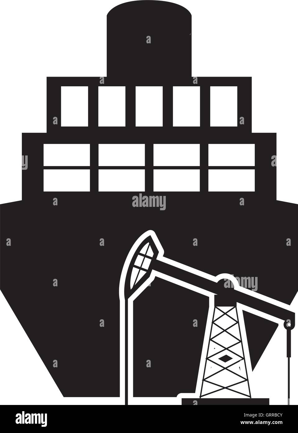 Oil rig vessel Stock Vector Images - Alamy