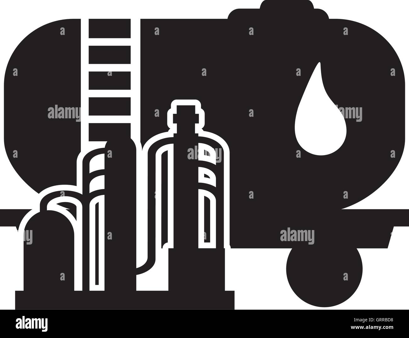 oil tank and oil refinery icon Stock Vector Image & Art - Alamy