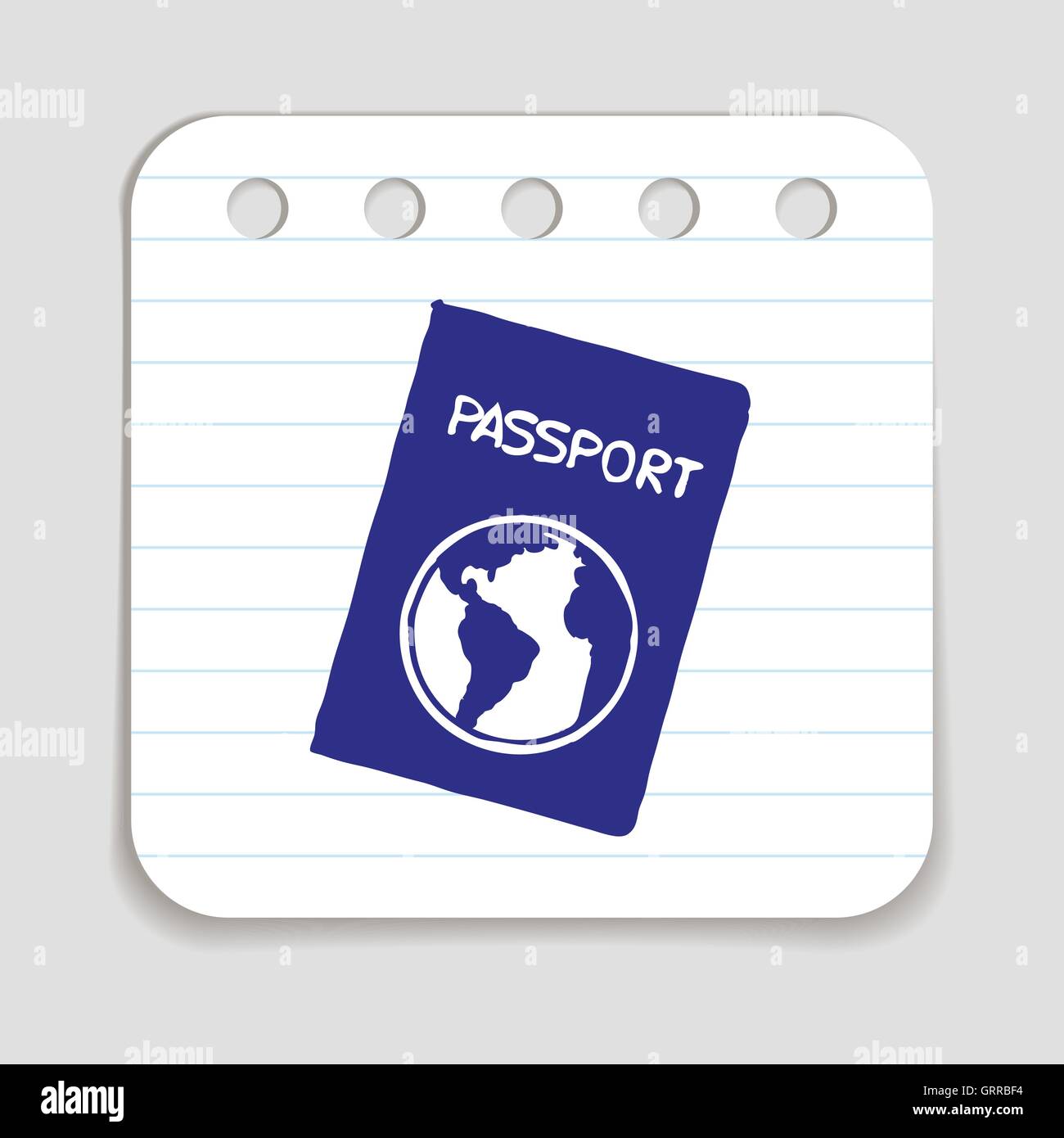 Doodle passport icon Stock Vector Image & Art - Alamy