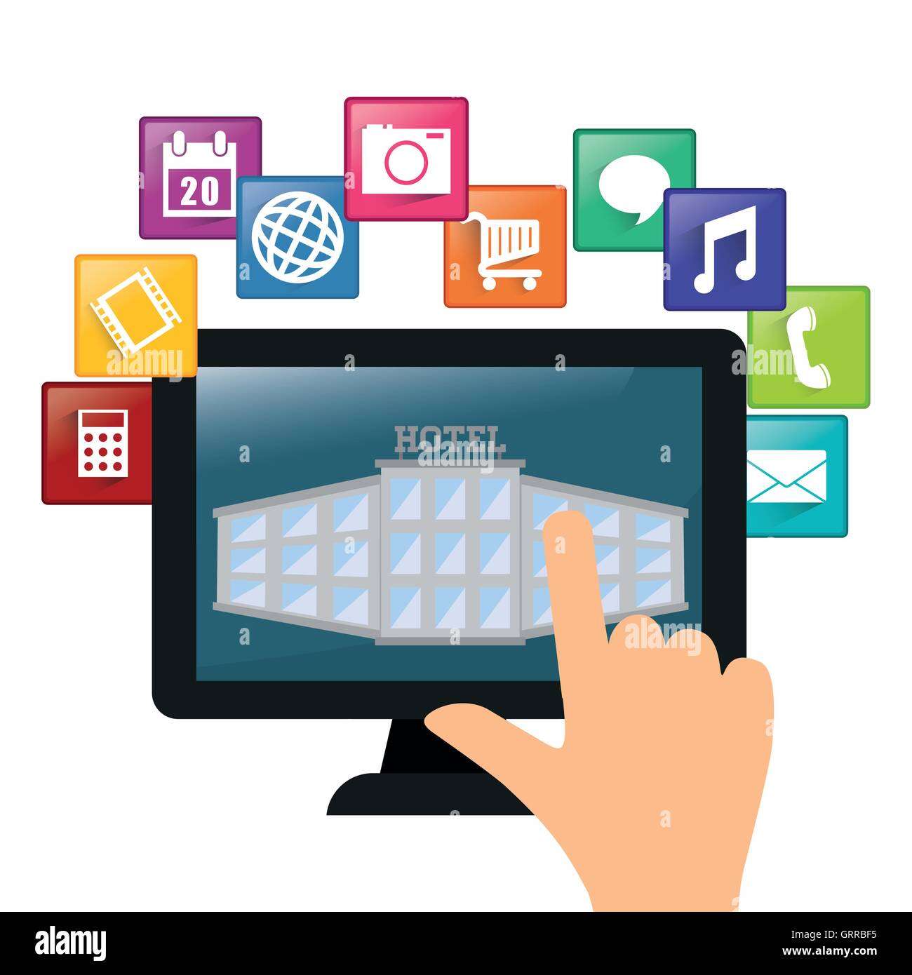 Computer hotel lobby Cut Out Stock Images & Pictures - Alamy