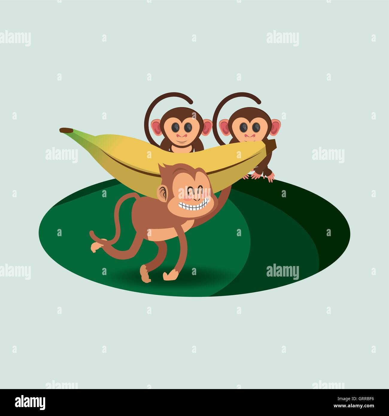jungle monkeys cartoon Stock Vector Image & Art - Alamy