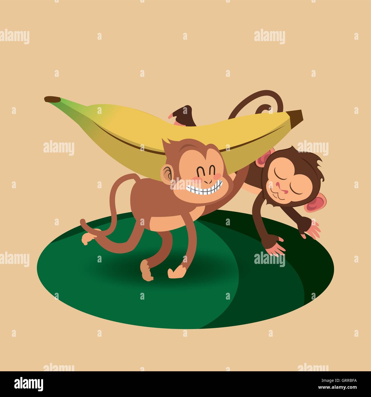jungle monkeys cartoon Stock Vector Image & Art - Alamy