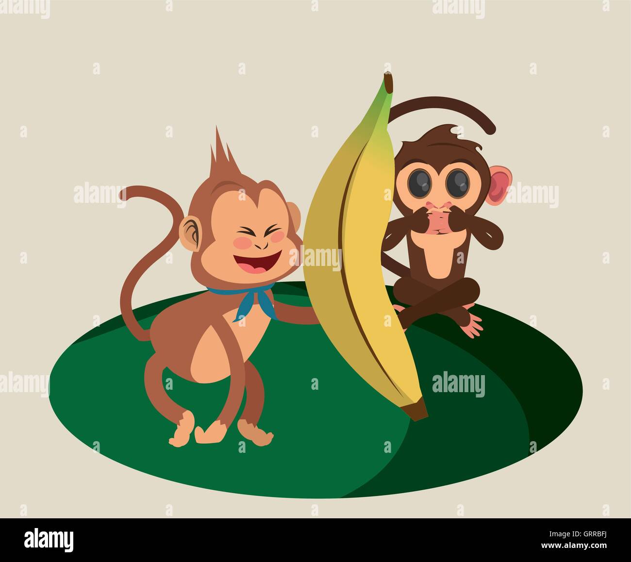 jungle monkeys cartoon Stock Vector Image & Art - Alamy