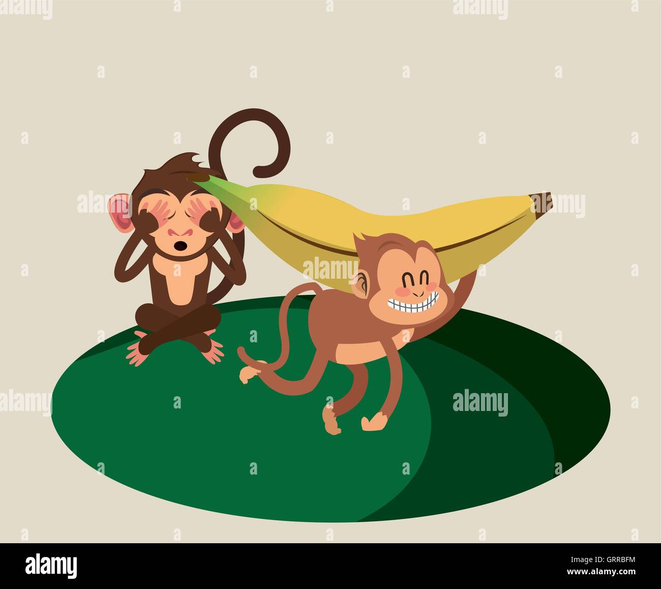 jungle monkeys cartoon Stock Vector Image & Art - Alamy