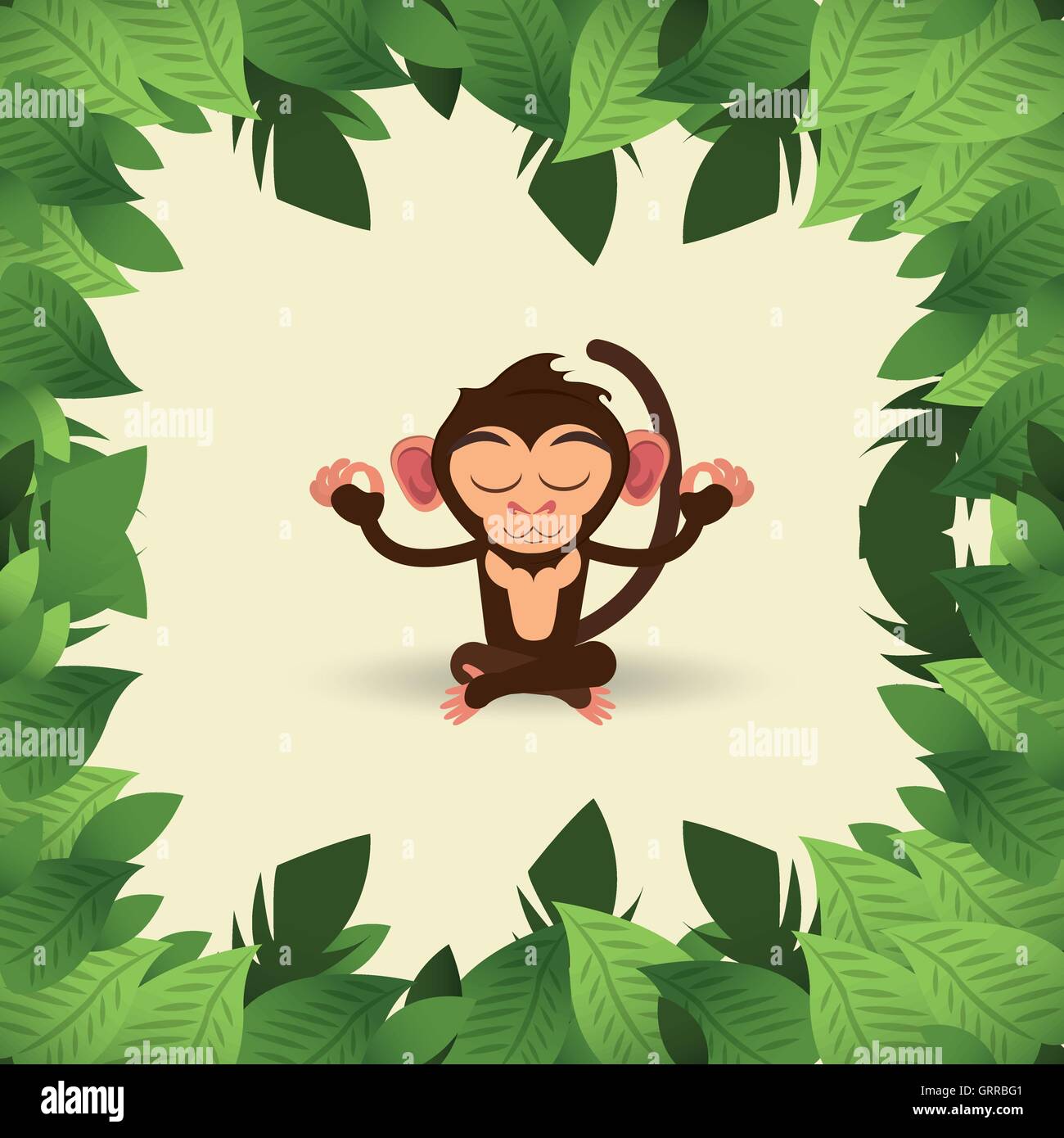 jungle monkey cartoon Stock Vector Image & Art - Alamy