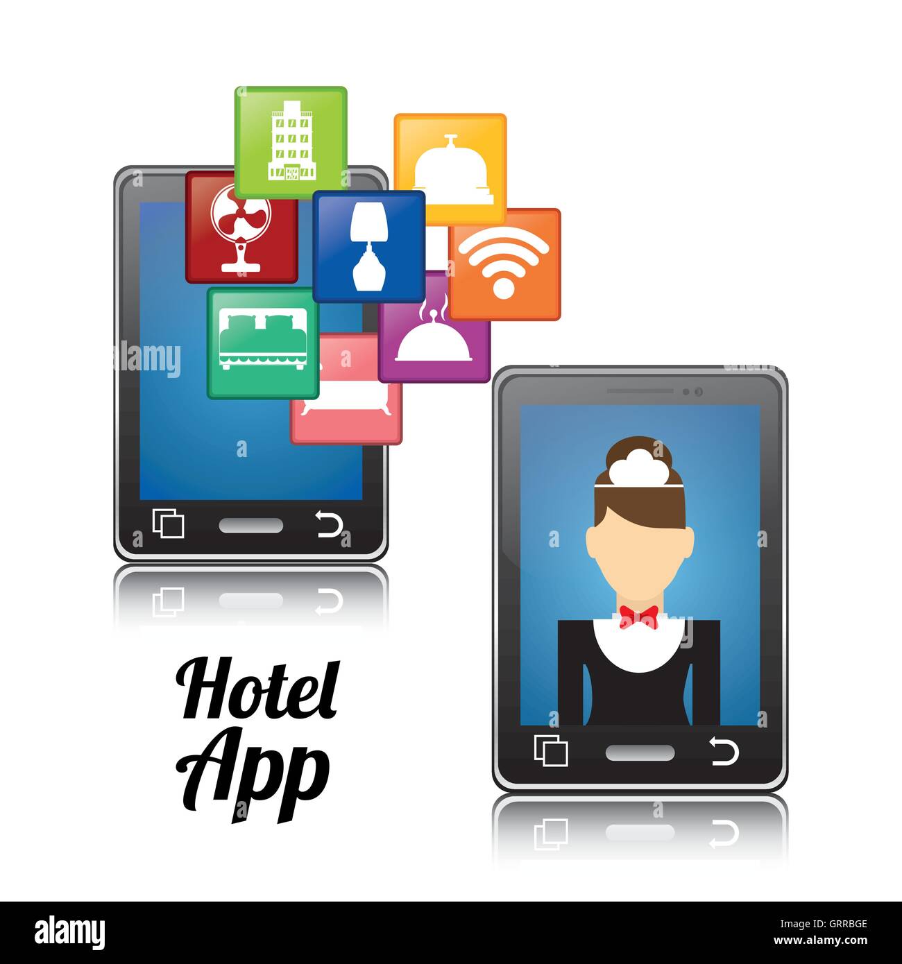 Smartphone and hotel digital apps design Stock Vector Image & Art - Alamy