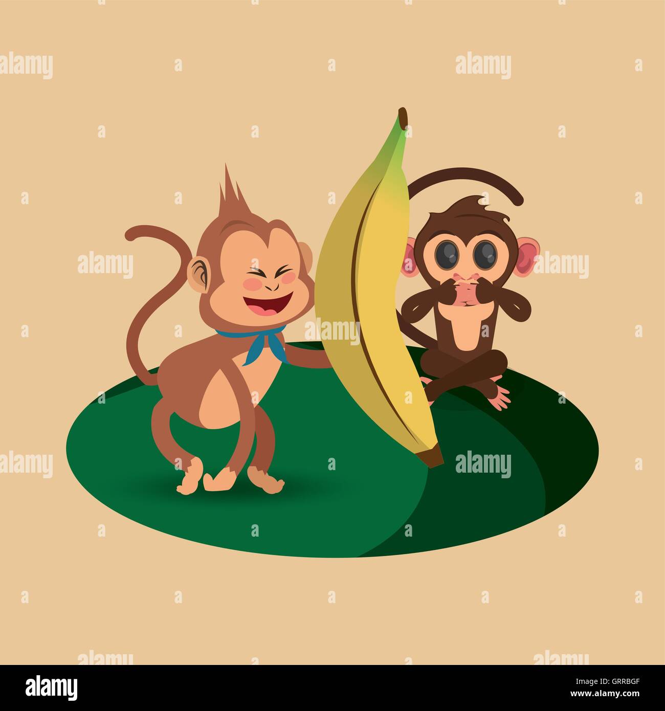 jungle monkeys cartoon Stock Vector Image & Art - Alamy