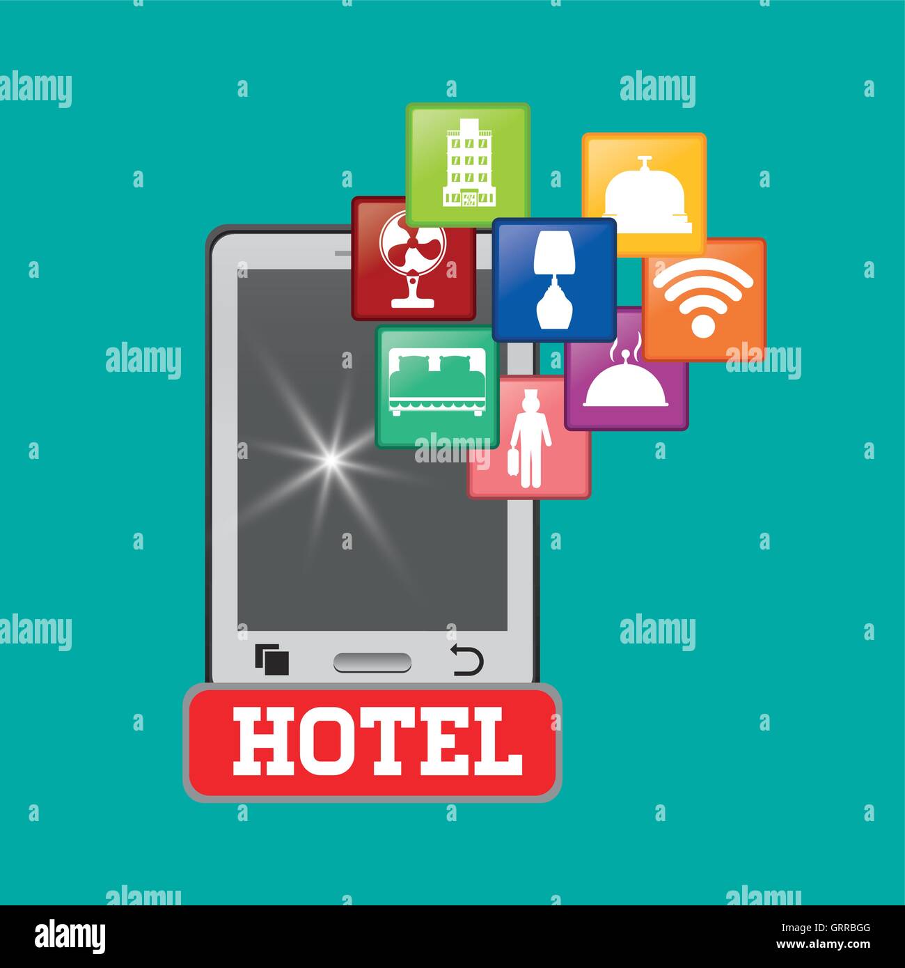 Smartphone and hotel digital apps design Stock Vector Image & Art - Alamy