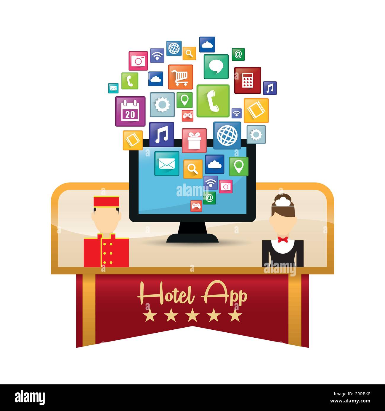 Hotel and digital apps design Stock Vector Image & Art - Alamy