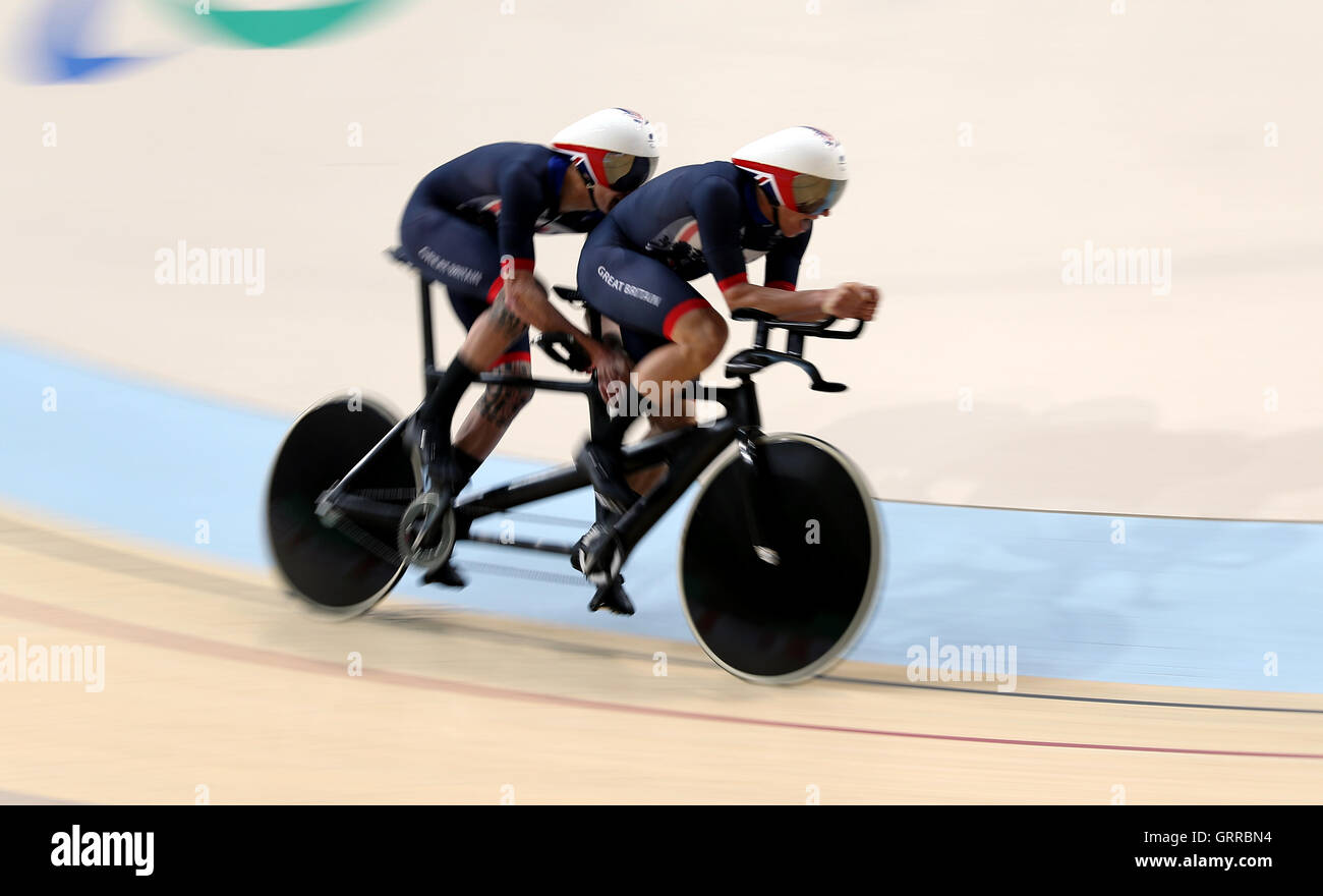 Great Britain's Adam Duggleby (Pilot) and Steve Bate in action during ...