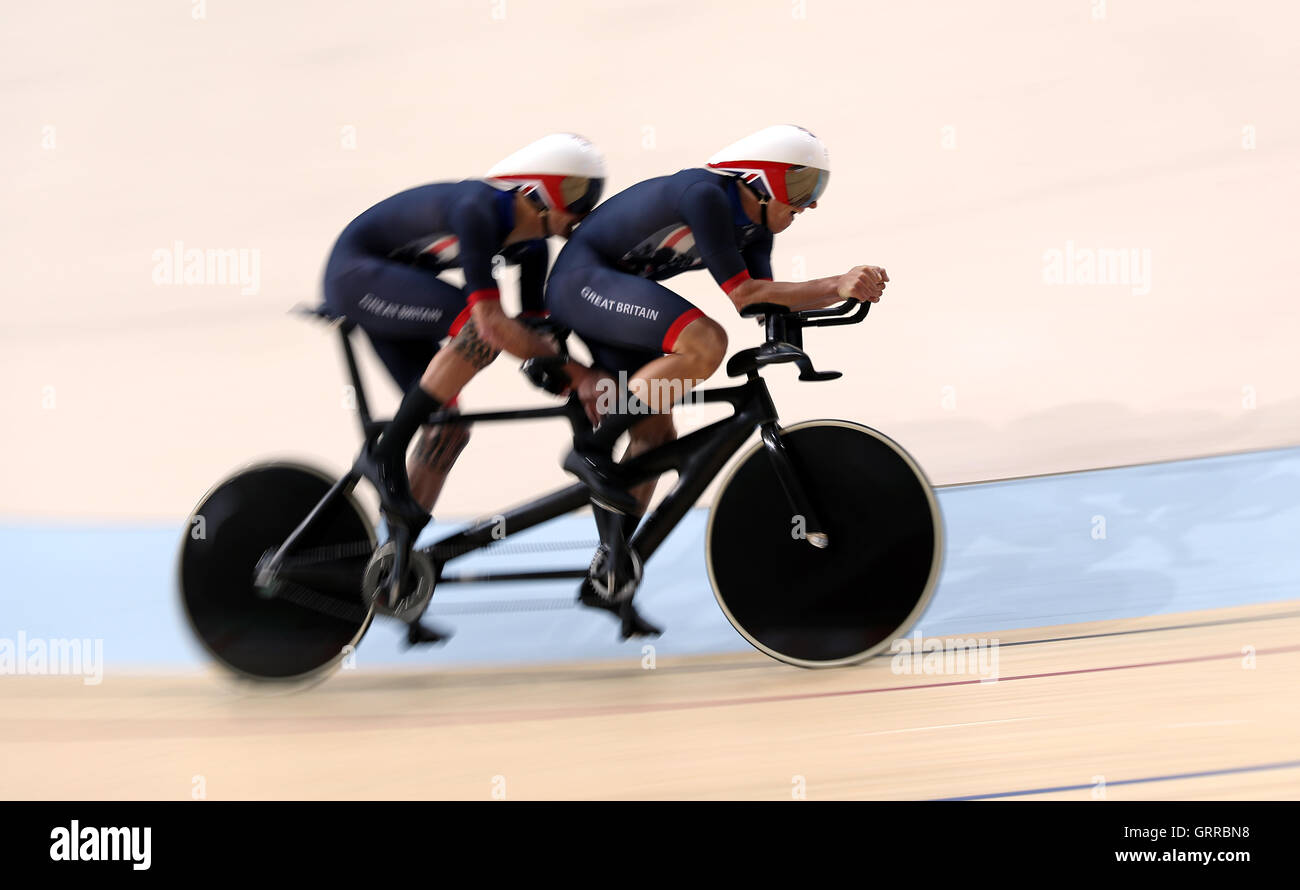 Great Britain's Adam Duggleby (Pilot) and Steve Bate in action during ...