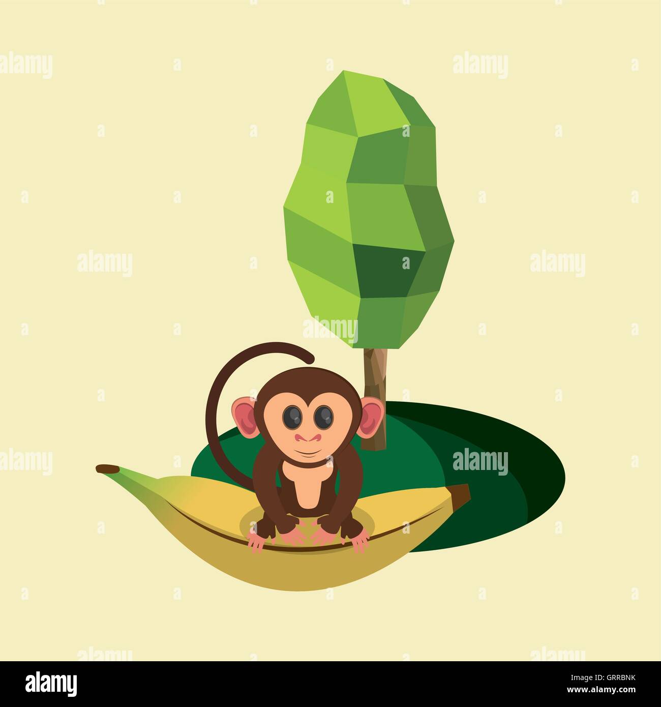 jungle monkey cartoon Stock Vector Image & Art - Alamy