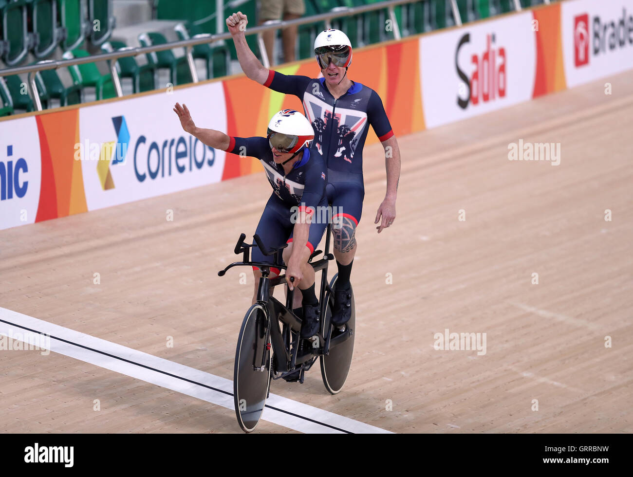 Great Britain's Adam Duggleby (Pilot) and Steve Bate celebrate breaking ...