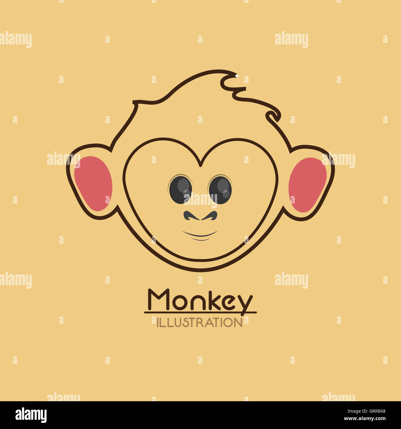 jungle monkey cartoon emblem Stock Vector Image & Art - Alamy