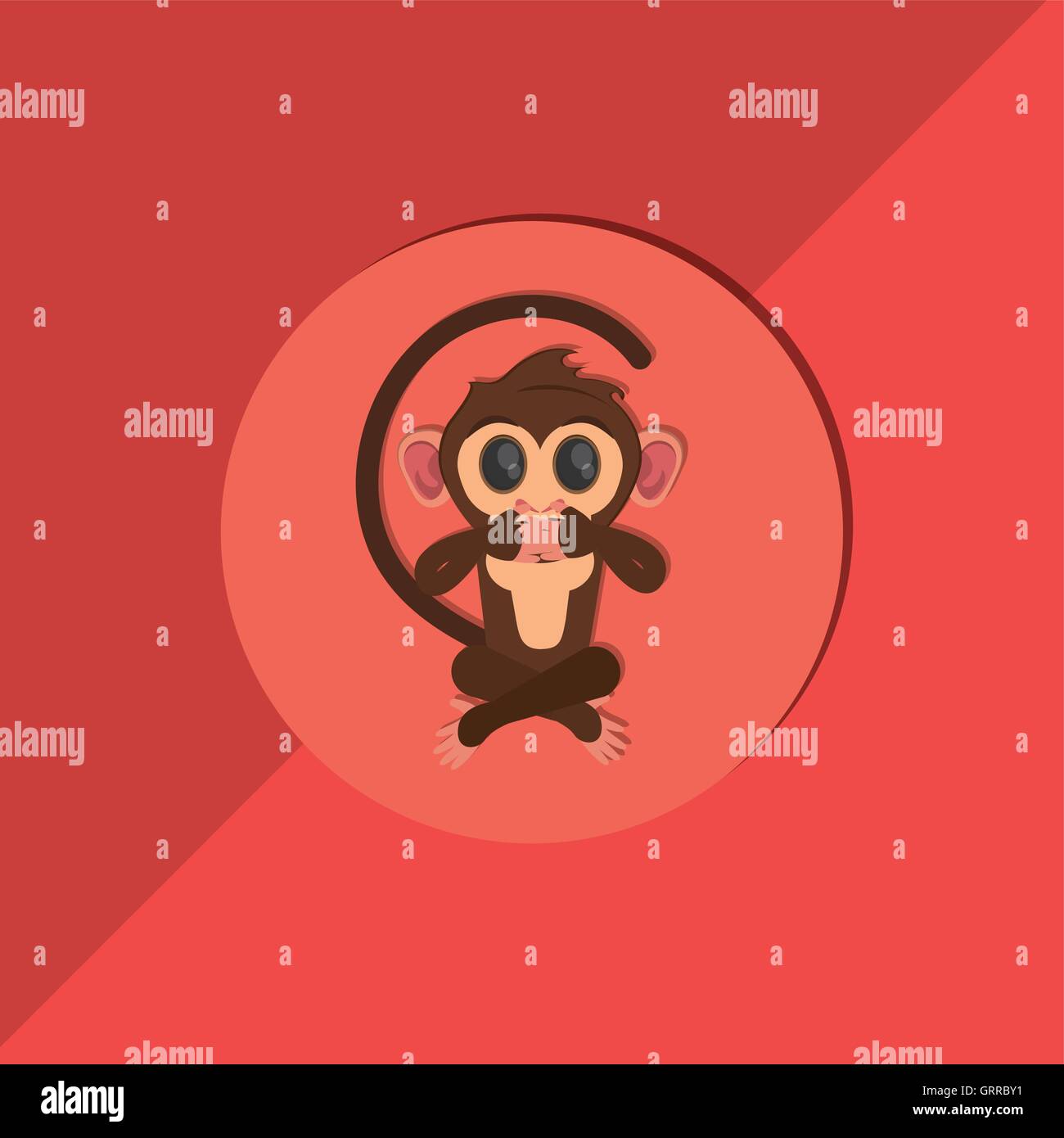 jungle monkey cartoon emblem Stock Vector Image & Art - Alamy