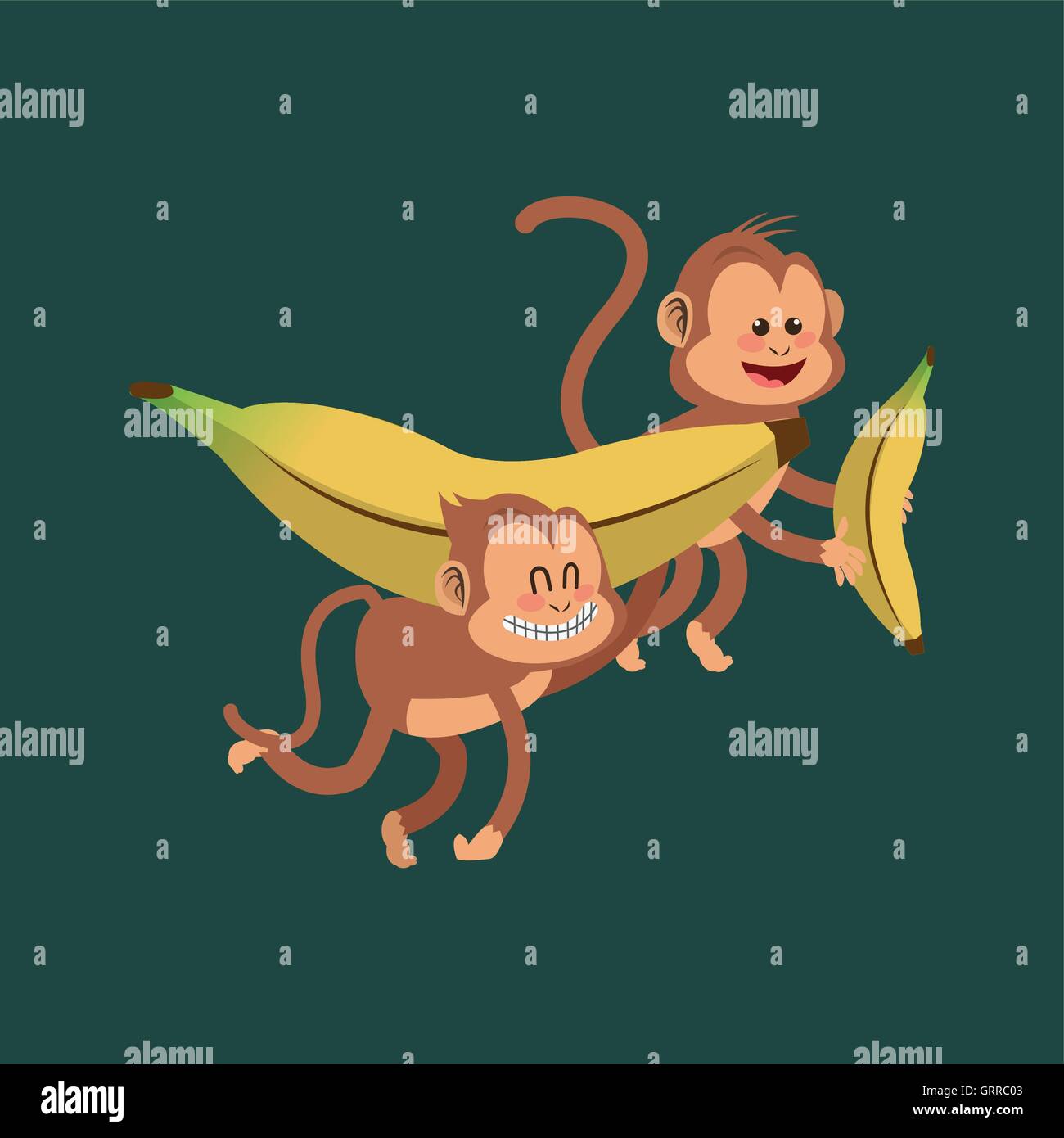 jungle monkeys cartoon Stock Vector Image & Art - Alamy