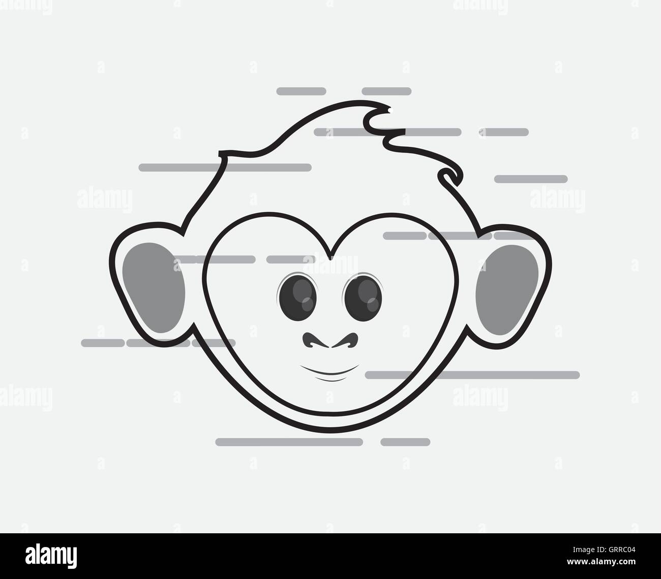 jungle monkey cartoon emblem Stock Vector Image & Art - Alamy