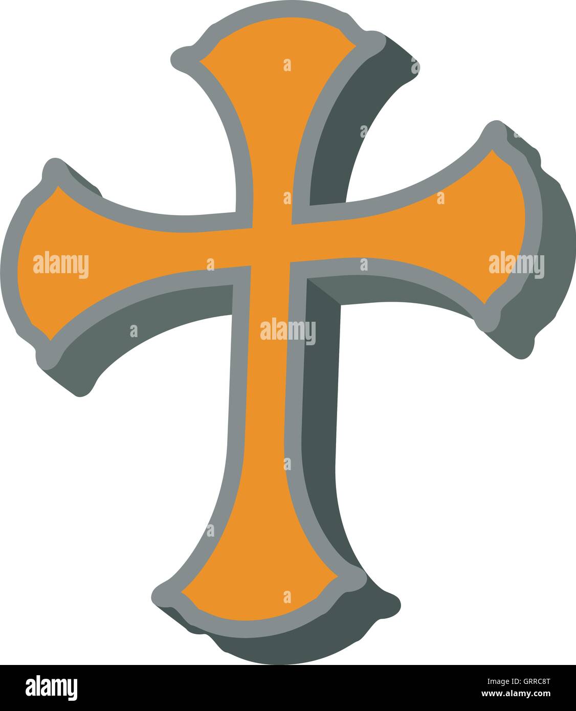 cross shape god belief religion icon. Vector graphic Stock Vector Image ...