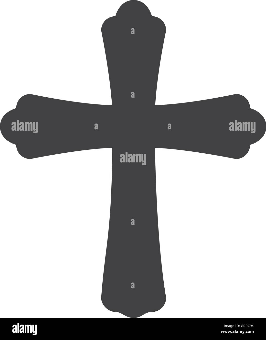 cross shape god belief religion icon. Vector graphic Stock Vector Image ...