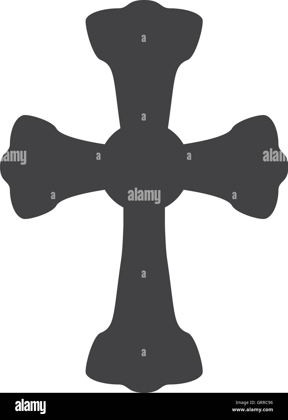 cross shape god belief religion icon. Vector graphic Stock Vector Image ...