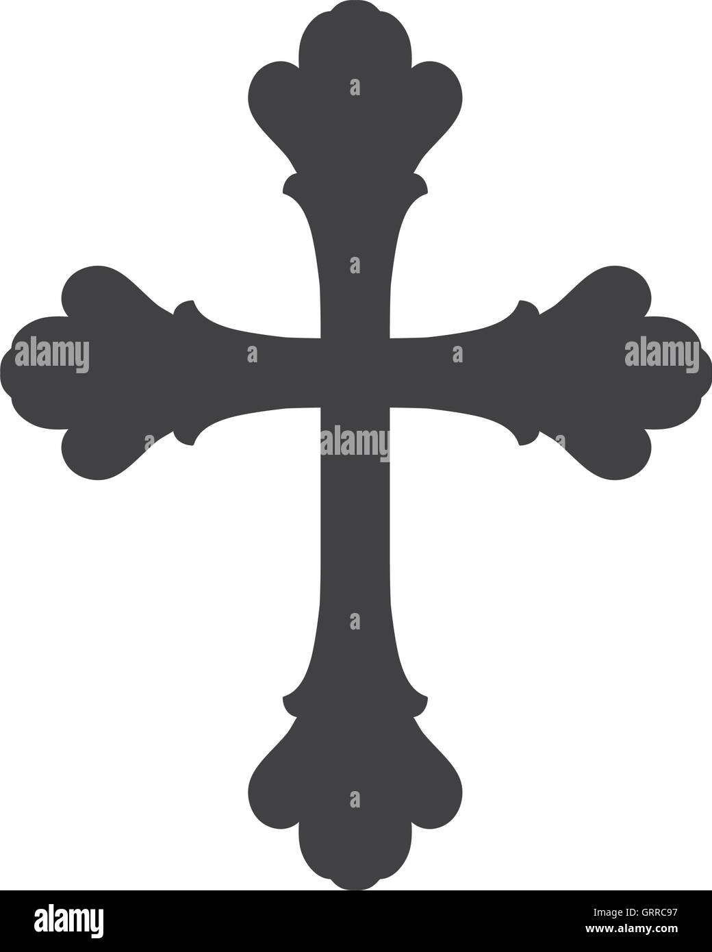 cross shape god belief religion icon. Vector graphic Stock Vector Image ...