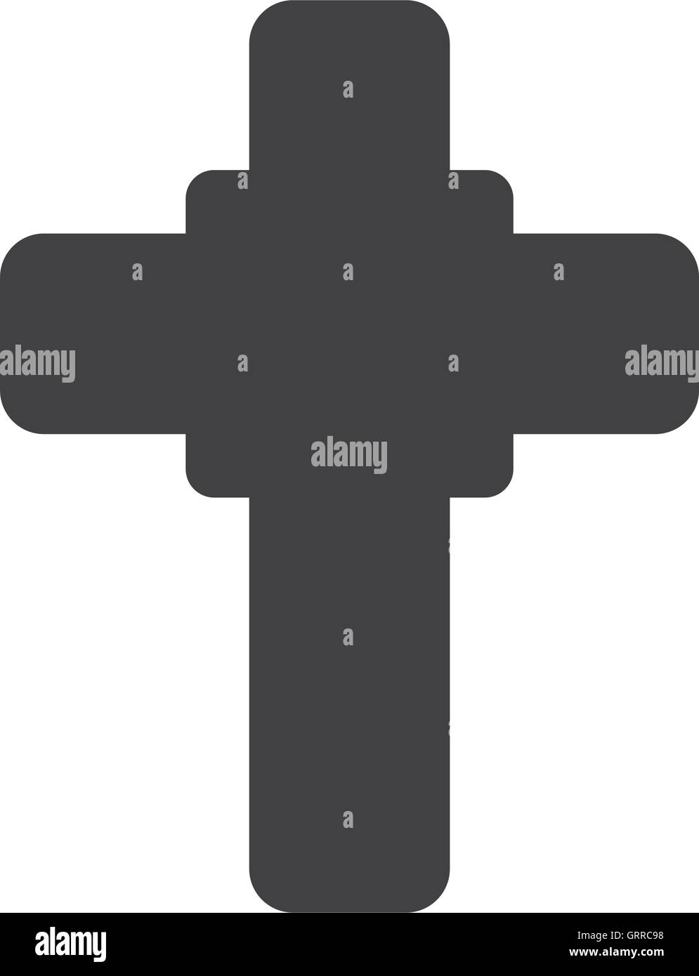 cross shape god belief religion icon. Vector graphic Stock Vector Image ...