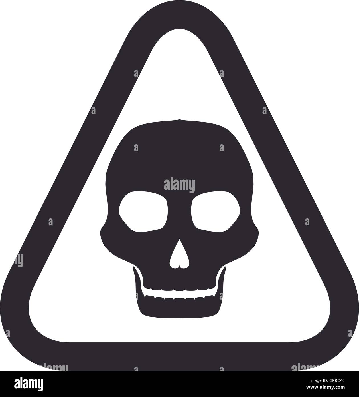 Skull road sign triangle warning hi-res stock photography and images ...