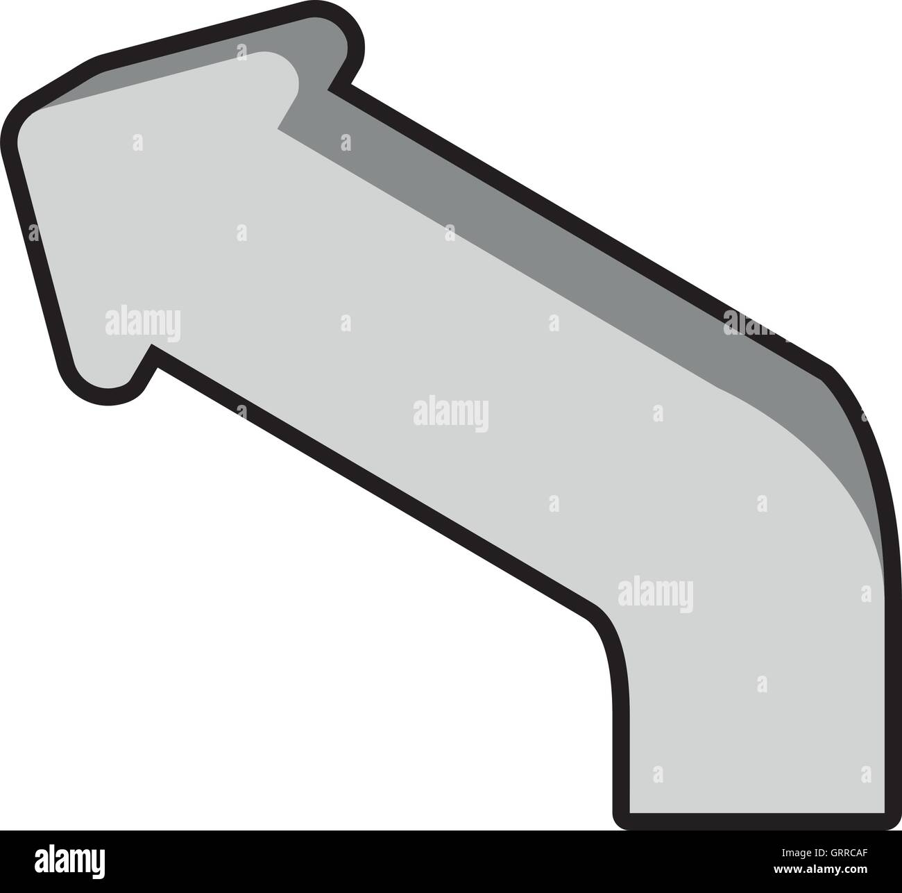 arrow curve direction infographic icon. Vector graphic Stock Vector ...