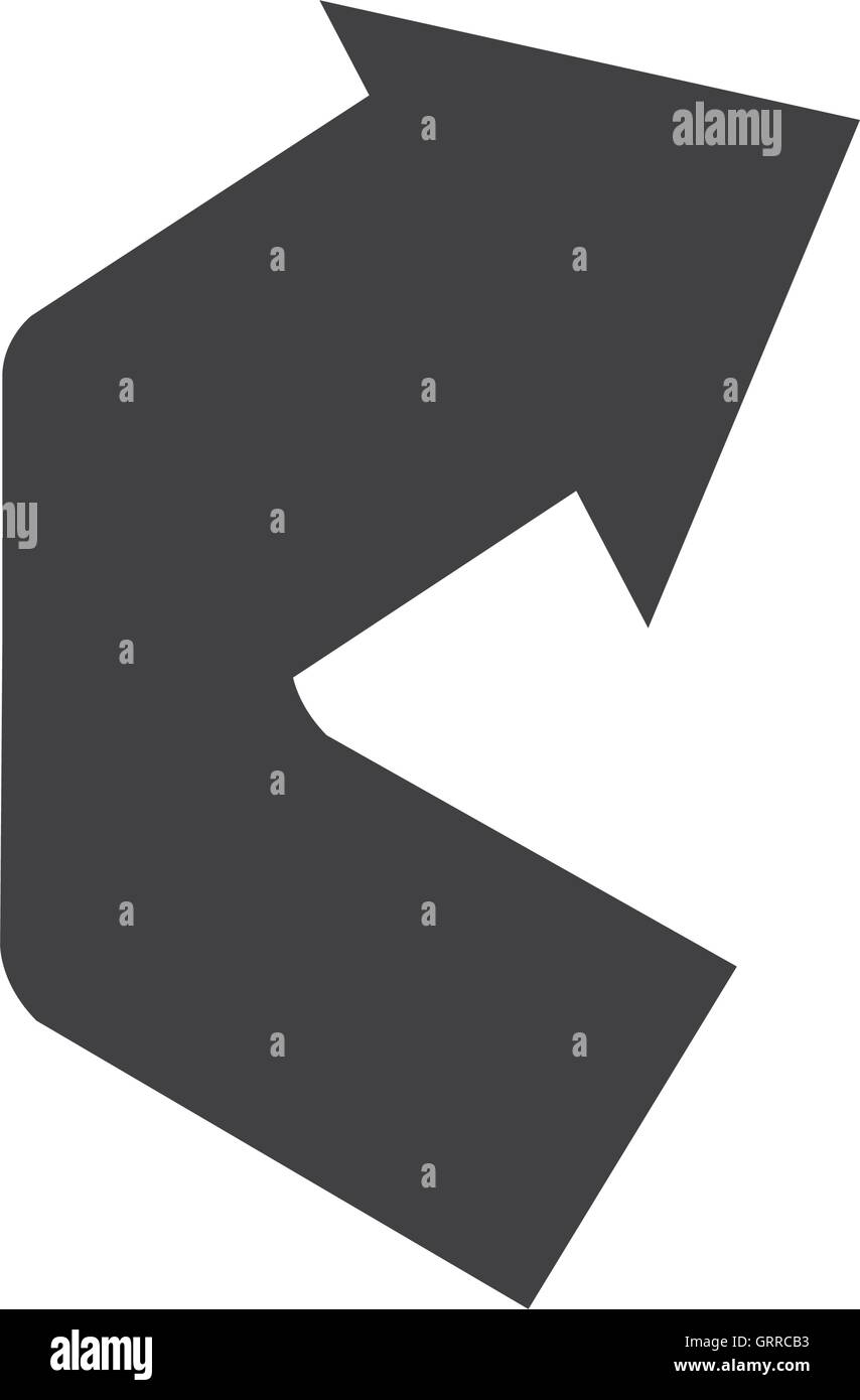 arrow curve direction infographic icon. Vector graphic Stock Vector ...