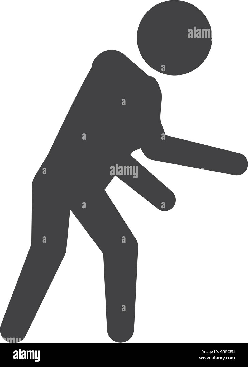 pictogram action silhouette move icon. Vector graphic Stock Vector ...