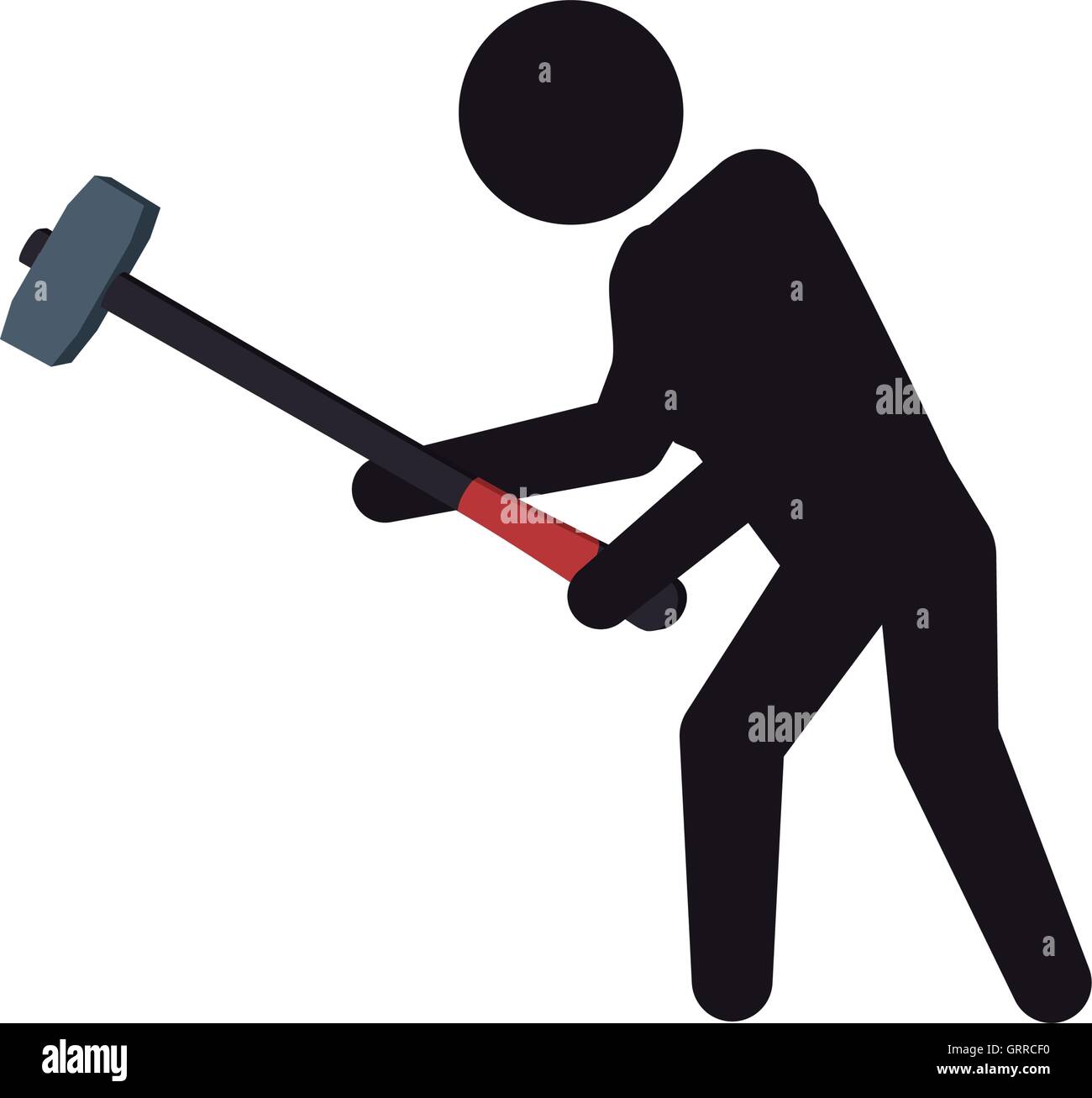 pictogram hammer crossfit fitness gym sport icon. Vector graphic Stock ...