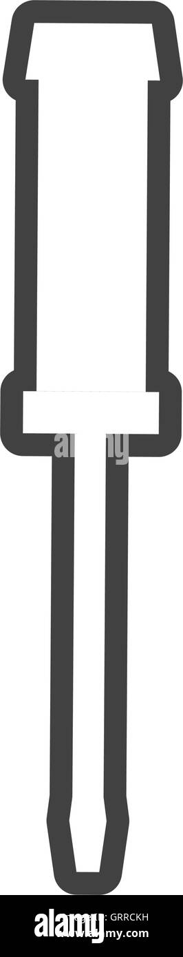 screwdriver tool repair construction industrial icon. Vector gra Stock ...