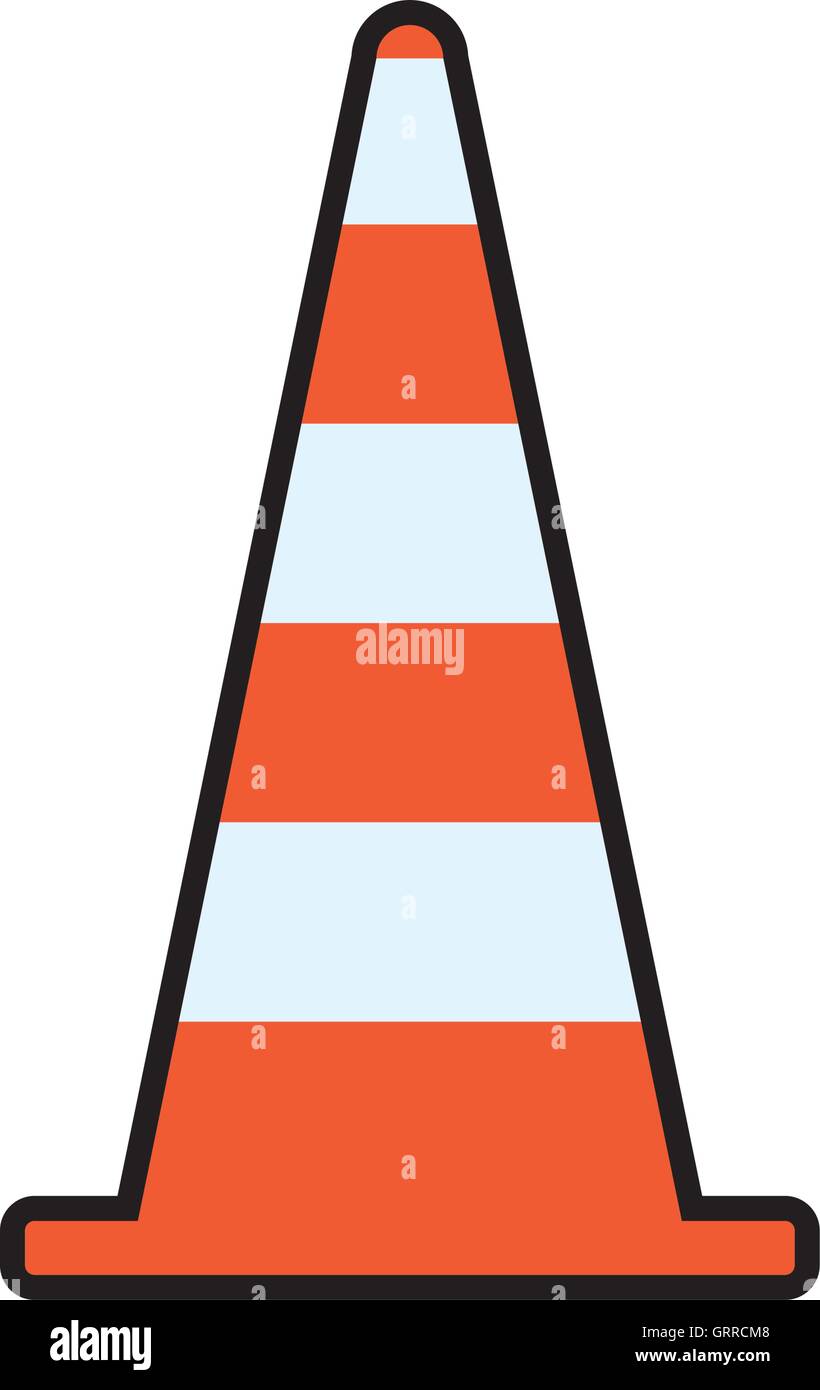 cone road sign warning construction icon. Vector graphic Stock Vector ...